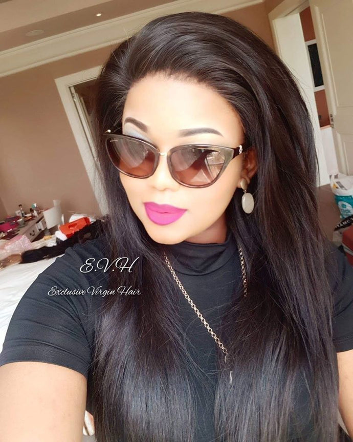 Full Frontal Straight Lace Wig, Natural Colour, 10" - 32" – Exclusive ...